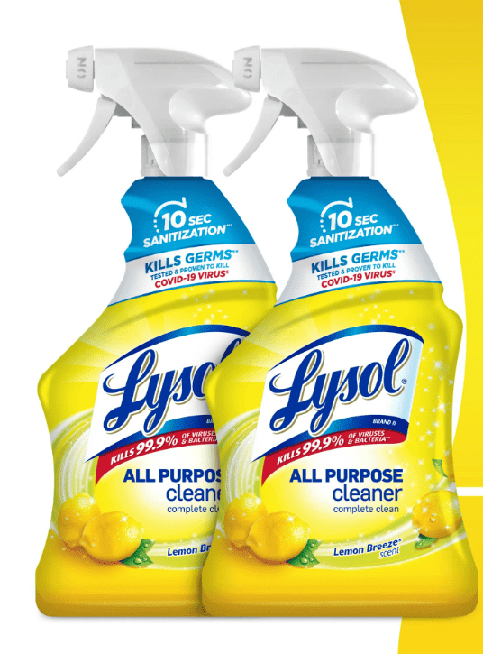 All Purpose Hard Surface Cleaner, Lemon Breeze, 64oz(2 Pack) Lysol All ...