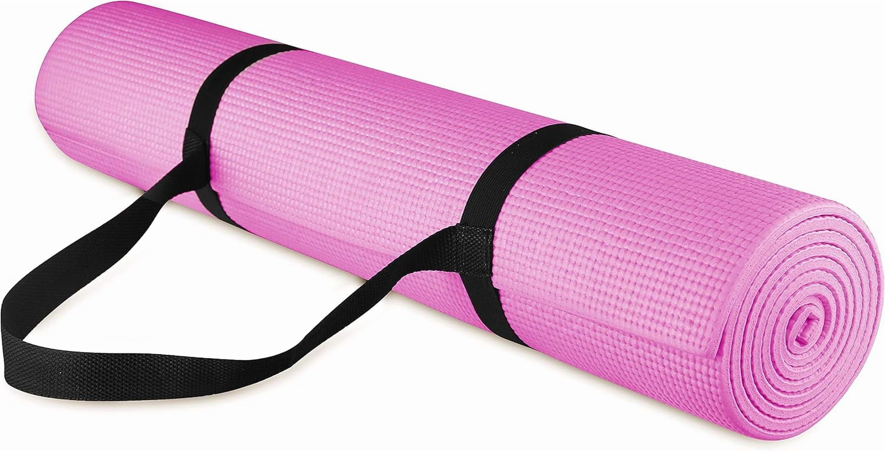All Purpose High Density Anti-Tear Exercise Yoga Mat with Carrying ...