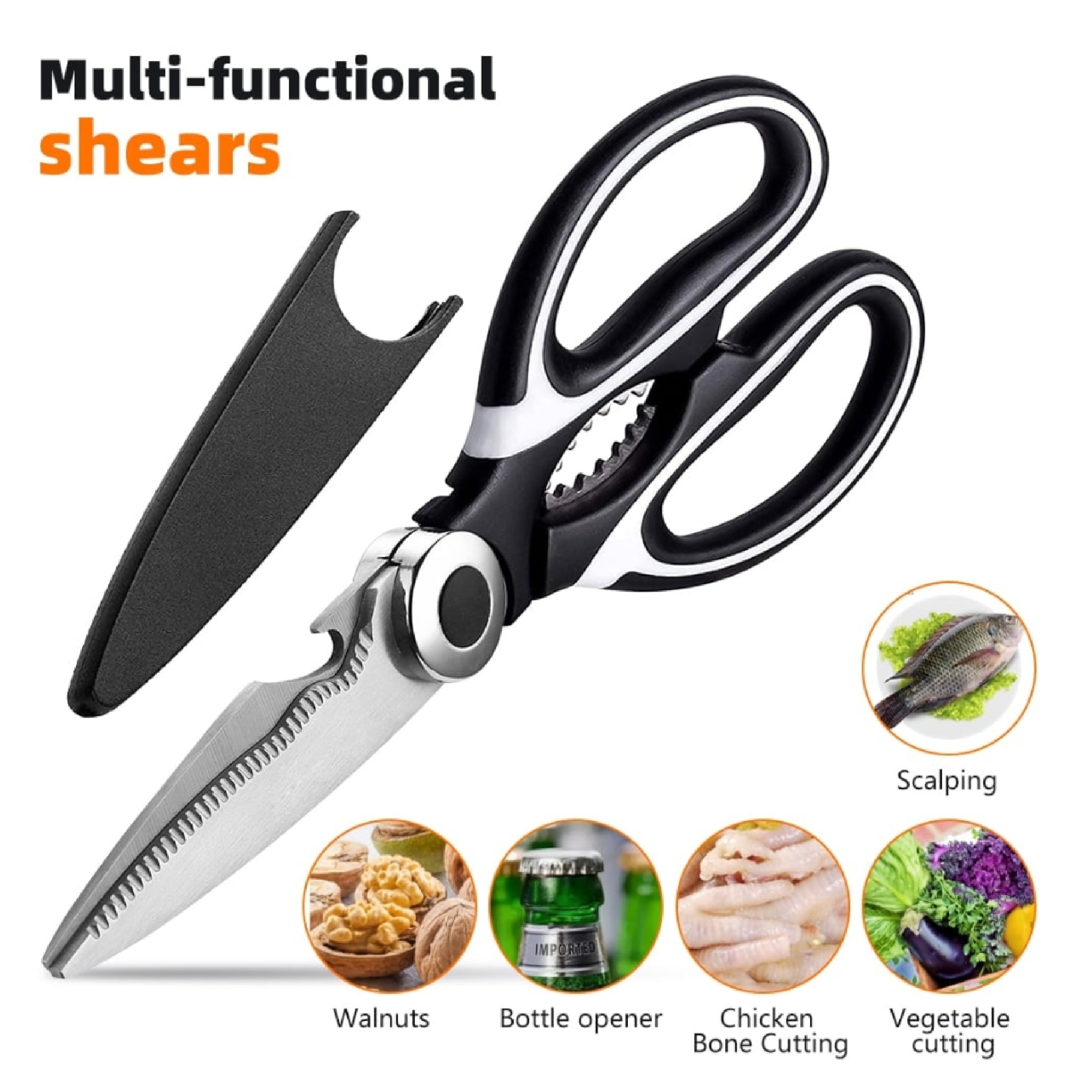 All-Purpose Kitchen Scissors, Household Kitchen Shears, Ultra Sharp ...