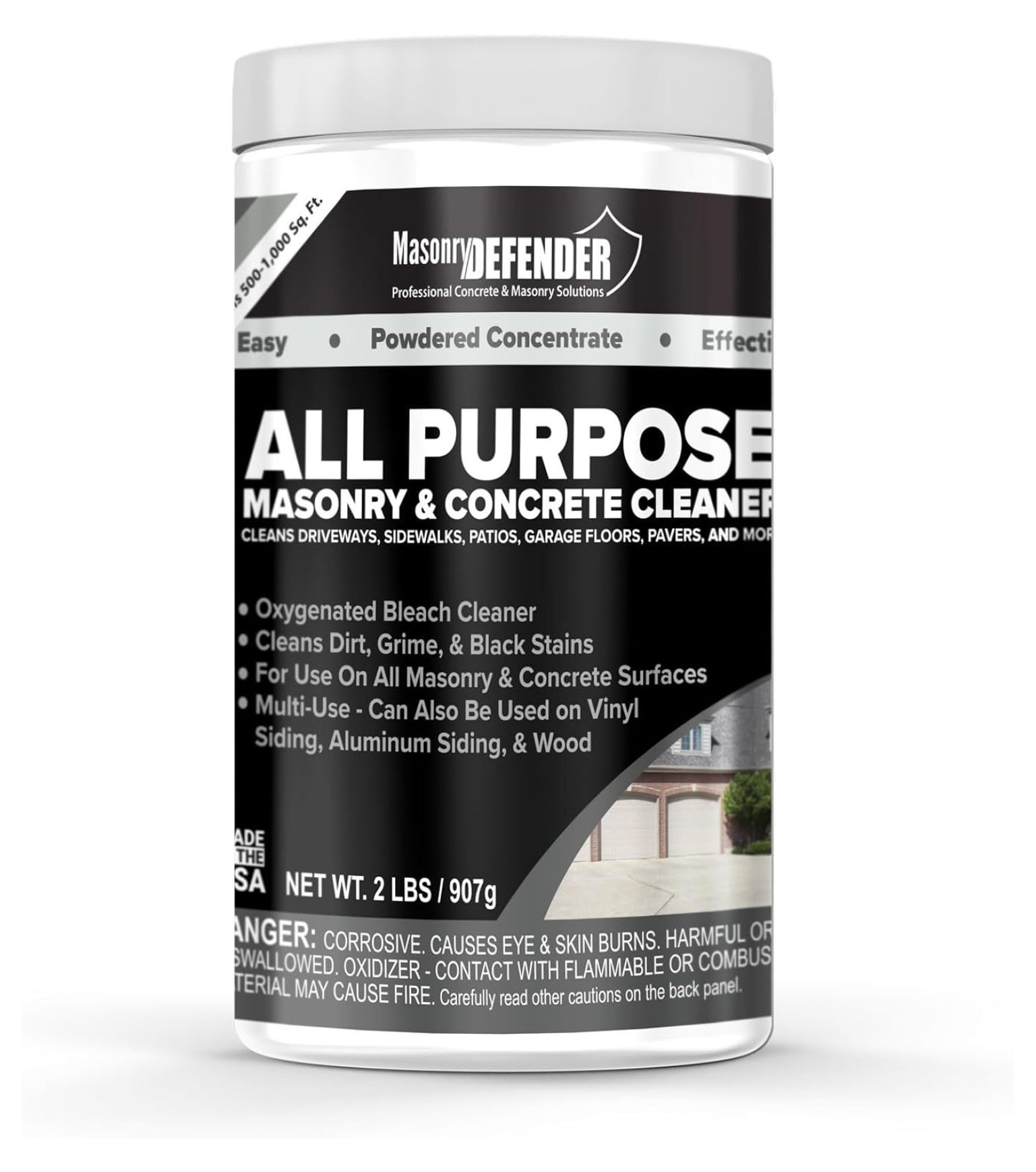 All-Purpose Masonry & Concrete Cleaner, 2 LB Pail - Cleans Driveways ...