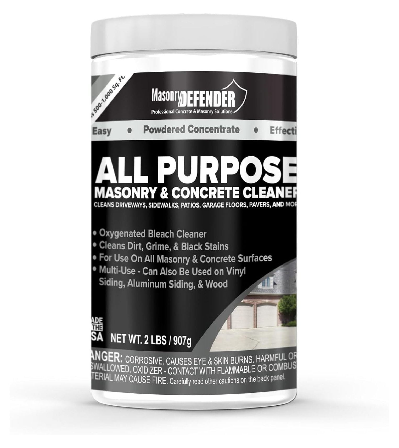All-Purpose Masonry & Concrete Cleaner, 2 LB Pail - Cleans Driveways ...