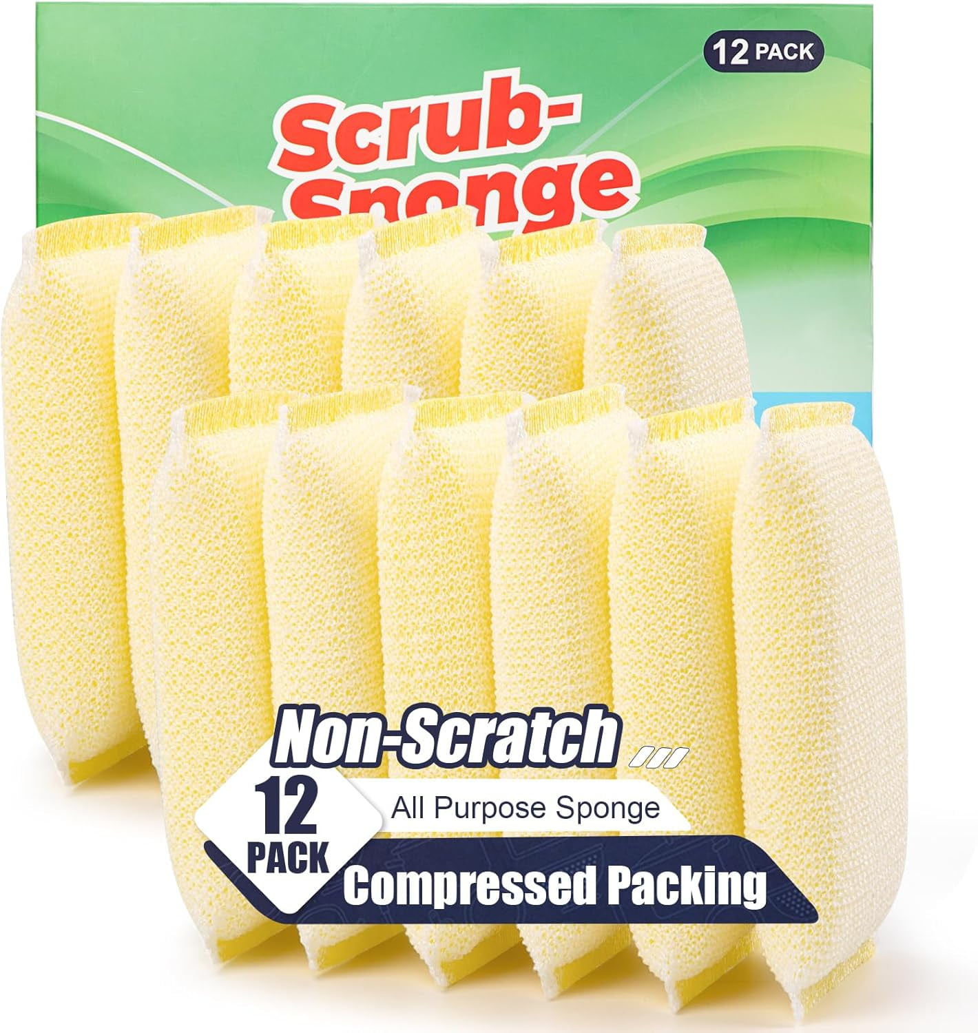 All-Purpose Non Scratch Sponges，Sponges Kitchen for Washing and ...
