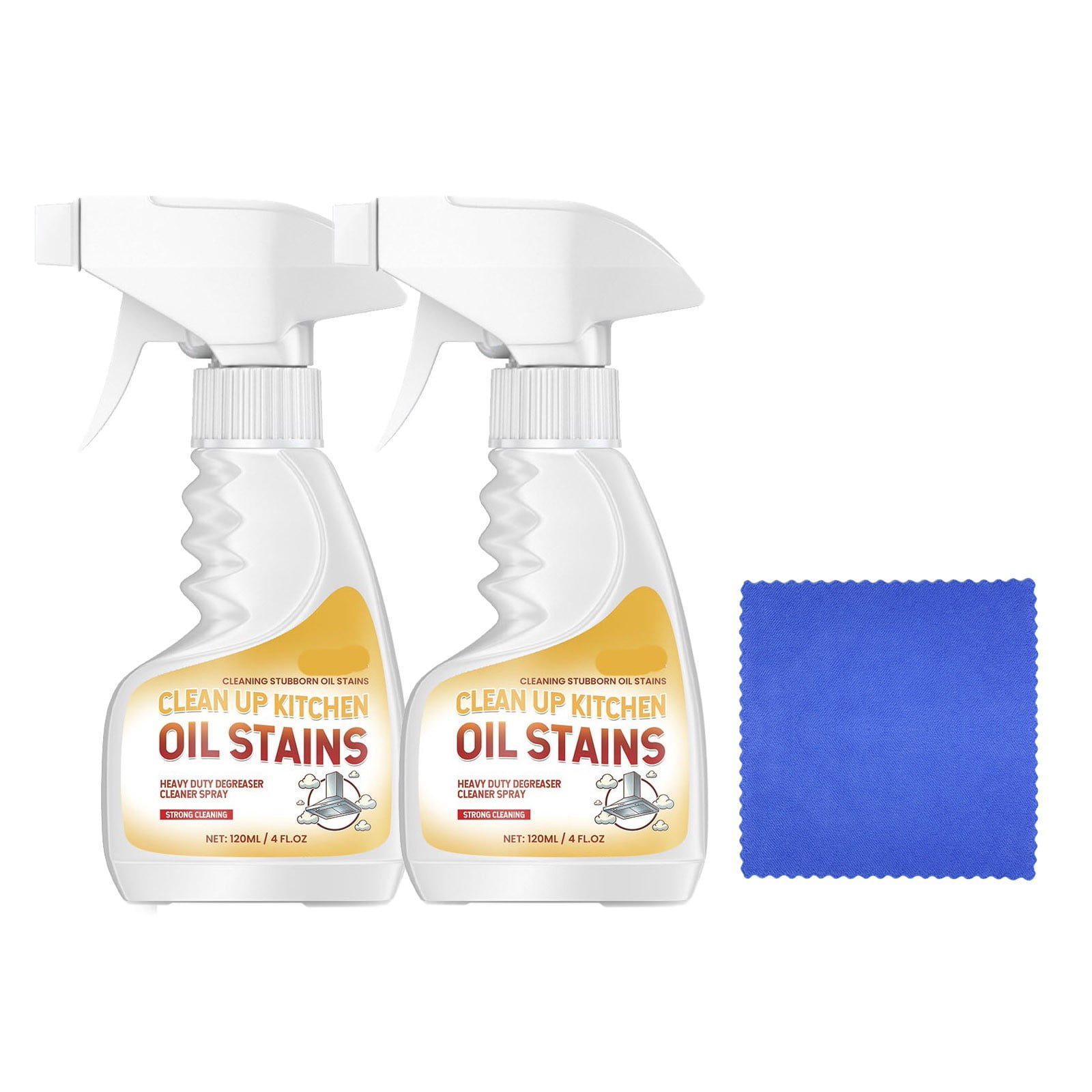 All-Purpose Oil Stain Cleaner with Rag, Kitchen Oil Remover Spray ...