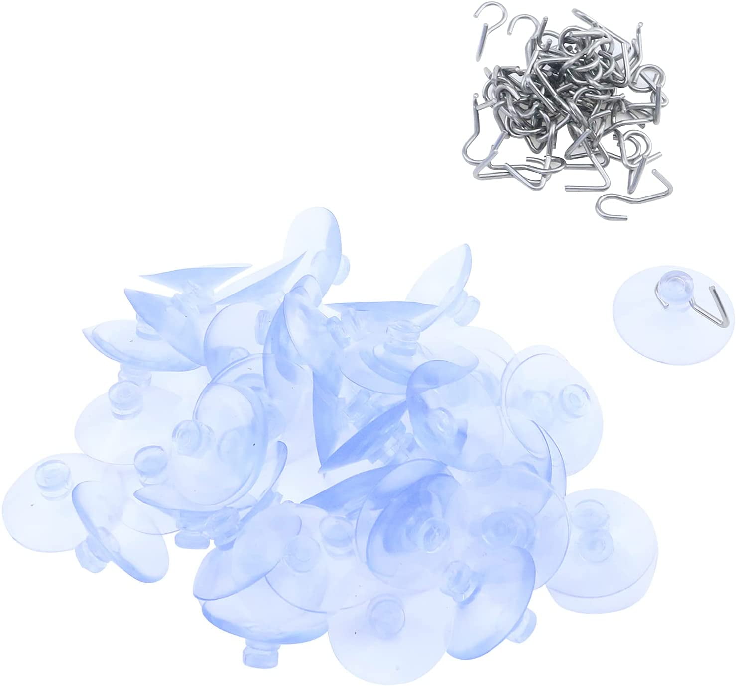 All Purpose PVC Suction Cup with Metal Hooks for Home Kitchen Bathroom ...