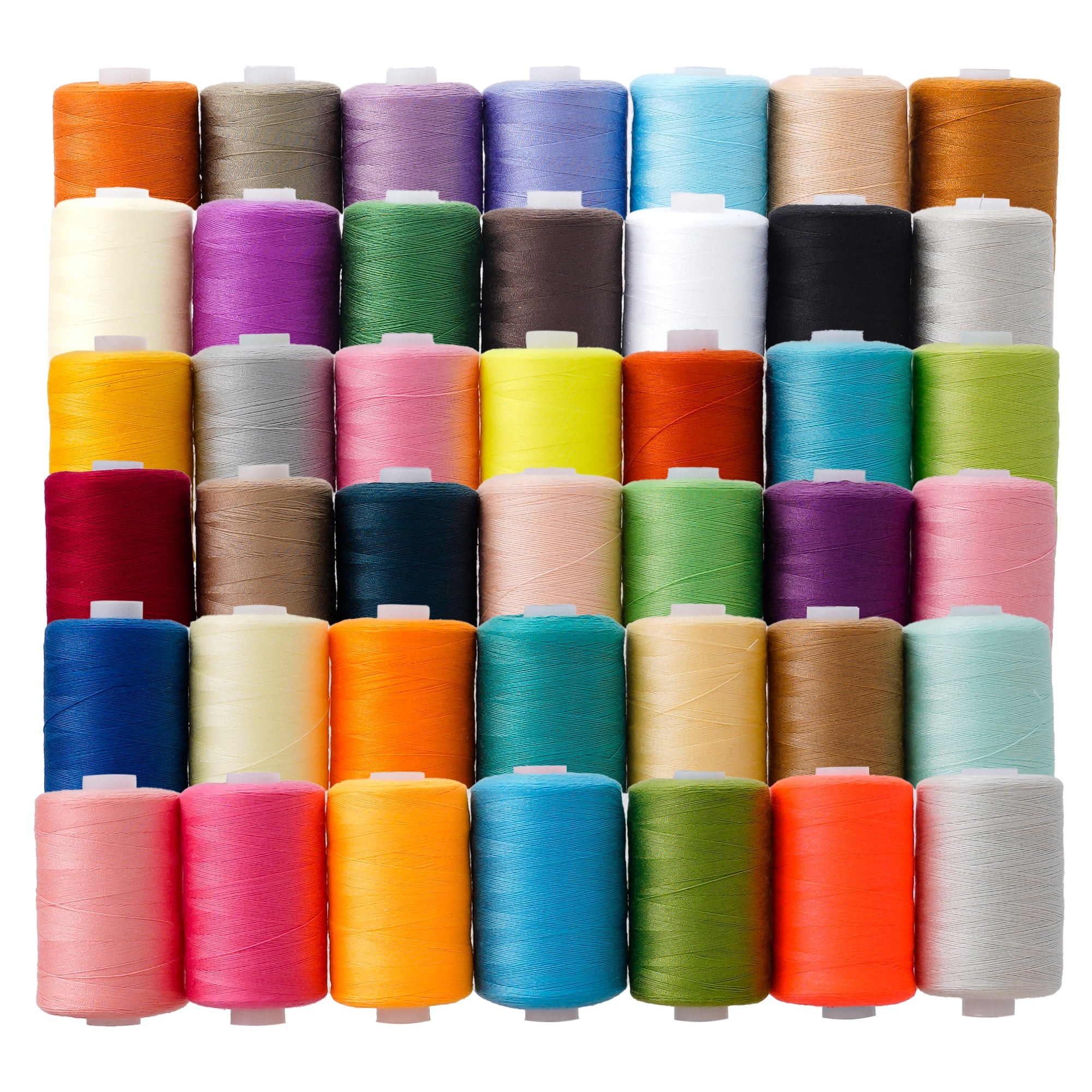 LRDCREEE Sewing Thread Kit, 42 Colors, 1000 Yards Spool, Polyester for ...