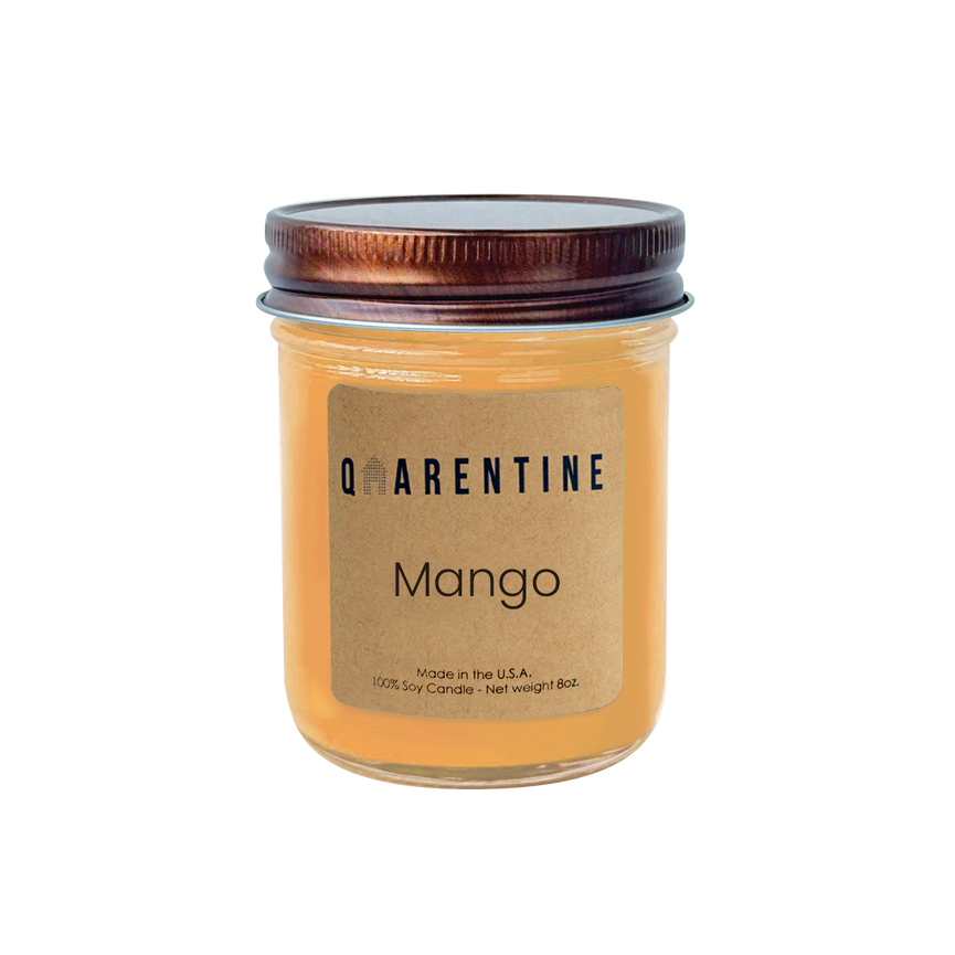 Natural Organic Mango Soy Wax Candle, Sweet Tropical Scent ...