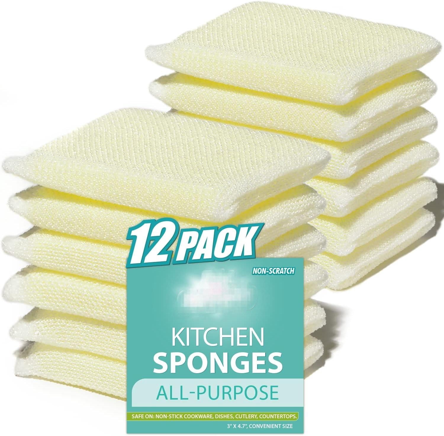 All-Purpose Sponges, Non Scratch, Washing Cleaning Dishes, Premium ...