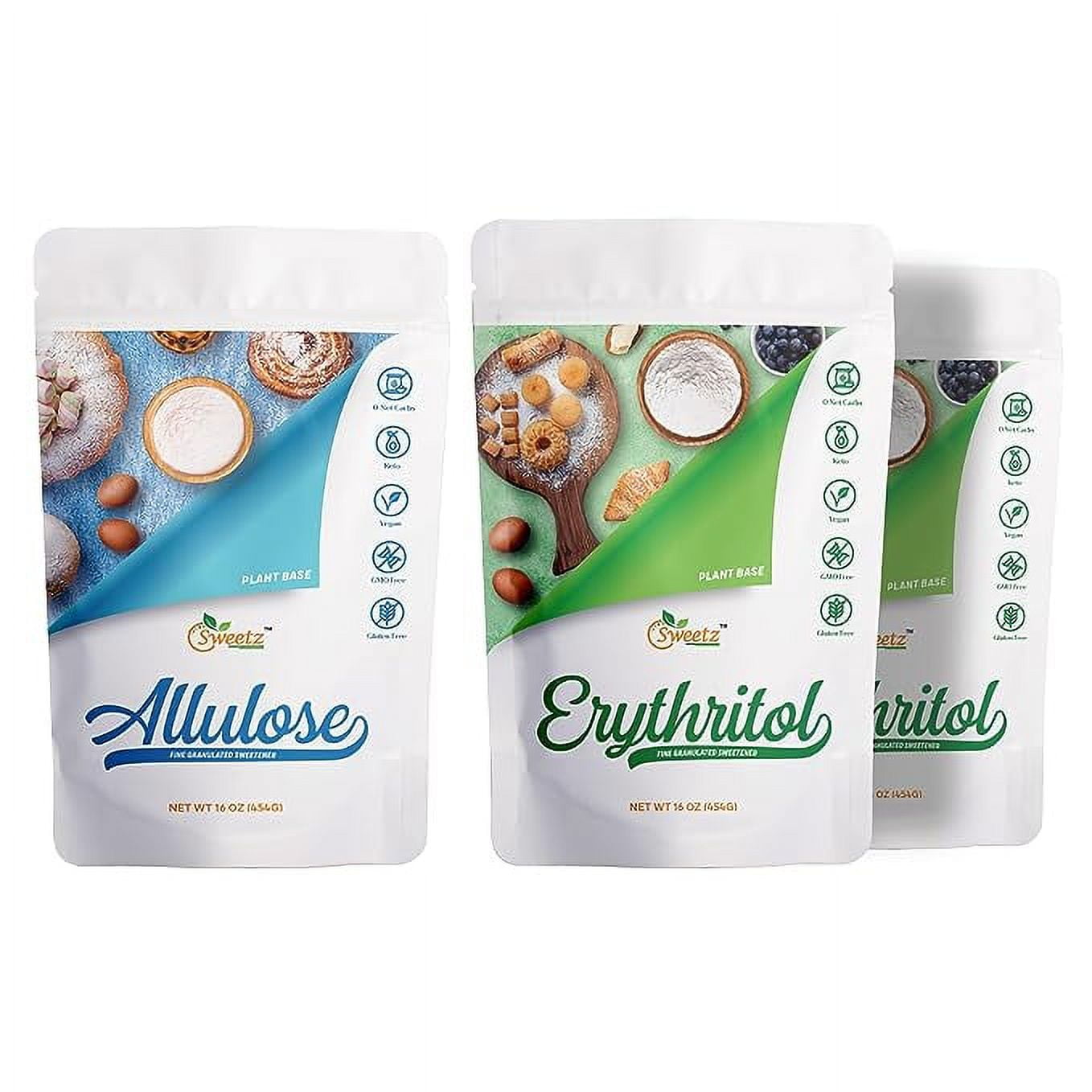 All Purpose Sweeteners: Erythritol 2-Pack & Allulose 1-Pack. Total ...