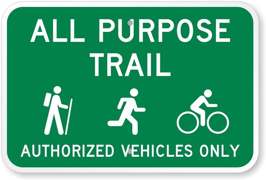 All Purpose Trail Weatherproof Metal Aluminum Sign SIZE: 8" x 12 ...