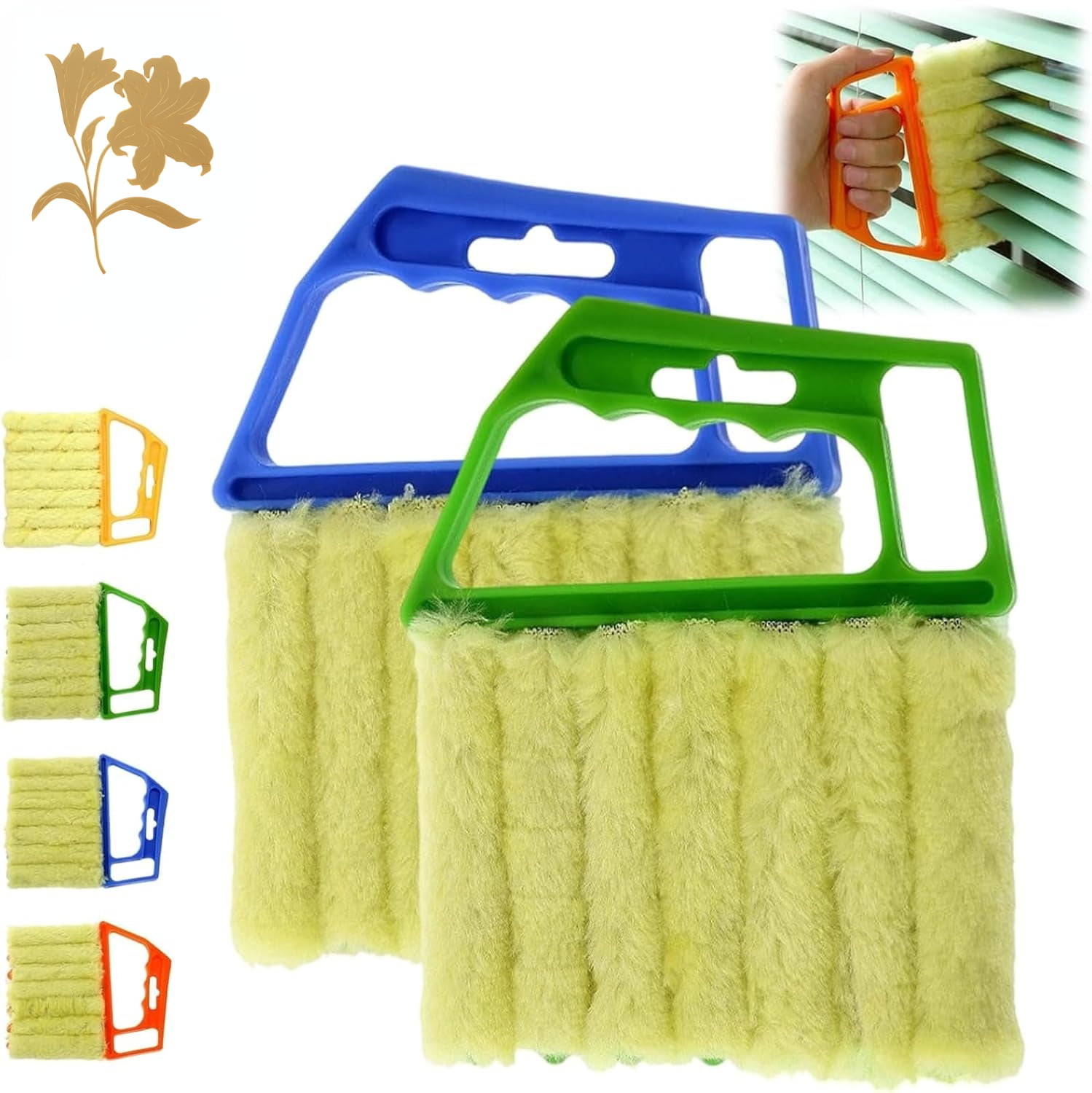 All-Purpose Washable Cleaning Brush, 7 Finger Detachable Dusting ...