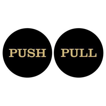 All Quality Classic Vertical Push Pull Door Signs - Great for Glass ...