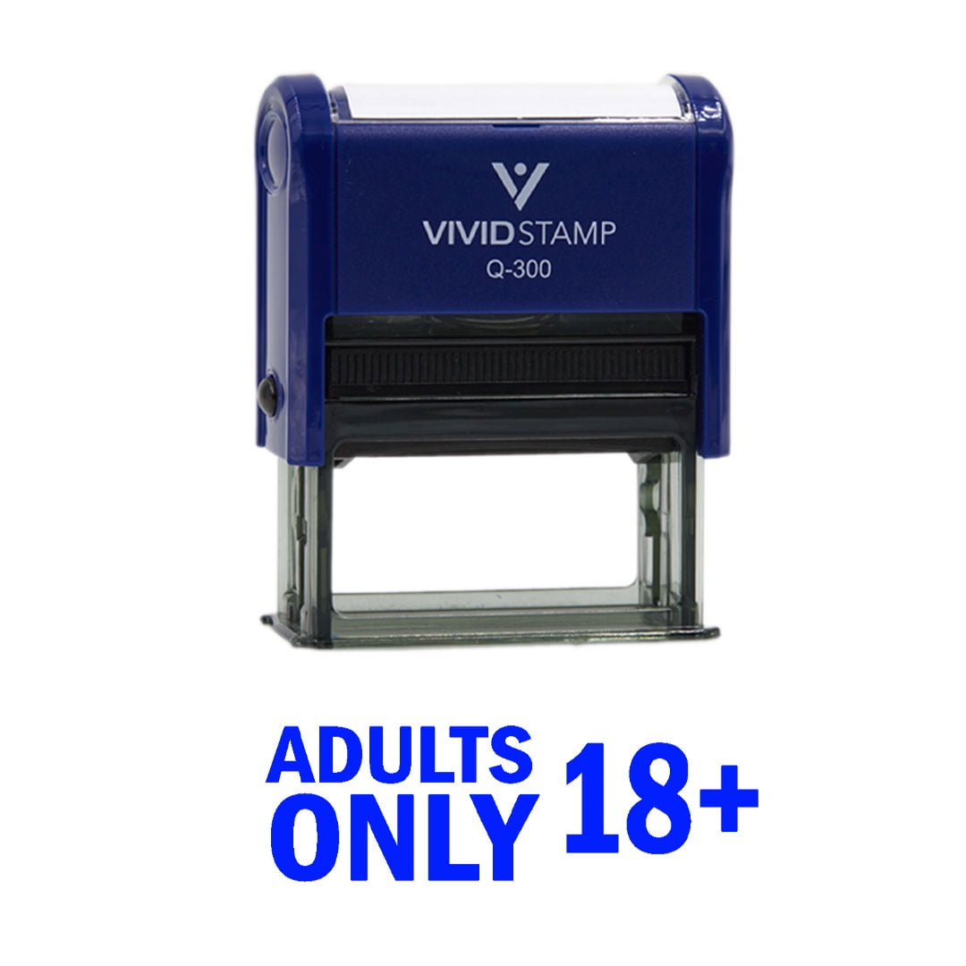 All Quality Adults Only 18+ Self-Inking Rubber Stamp | Professional ...