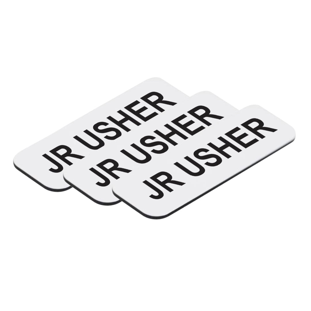 All Quality Badges Jr Usher 1 x 3" Name Tag, White (3 Pack) - Walmart.com