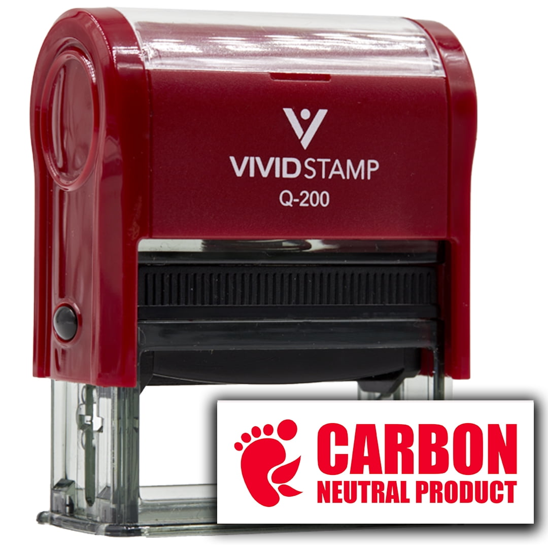 All Quality Carbon Neutral Product Self-Inking Rubber Stamp (Red Ink ...