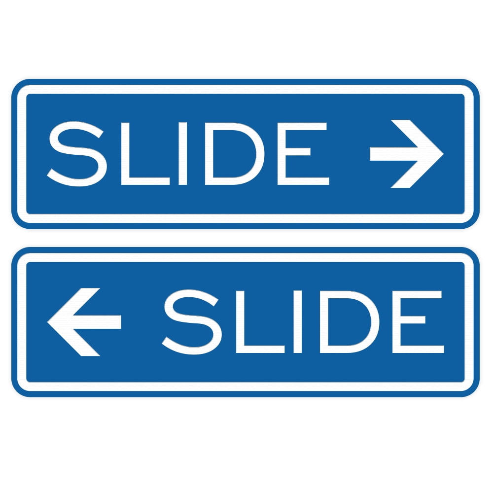 All Quality Classic Slide Door Sign - Blue - Large - Walmart.com