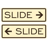 Classic Slide Door Sign - Ivory/Dark Brown - Small - Walmart.com