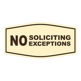 All Quality Fancy No Soliciting No Exceptions Sign (Ivory/Dark Brown ...