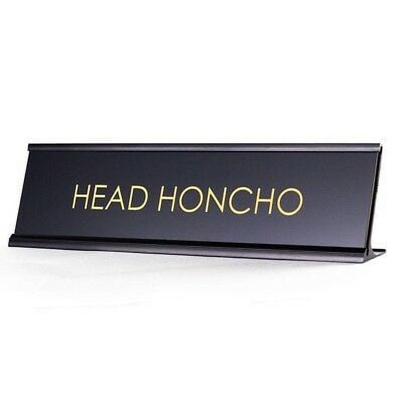 All Quality HEAD HONCHO - Black Desk Name Plate for Boss - Walmart.com