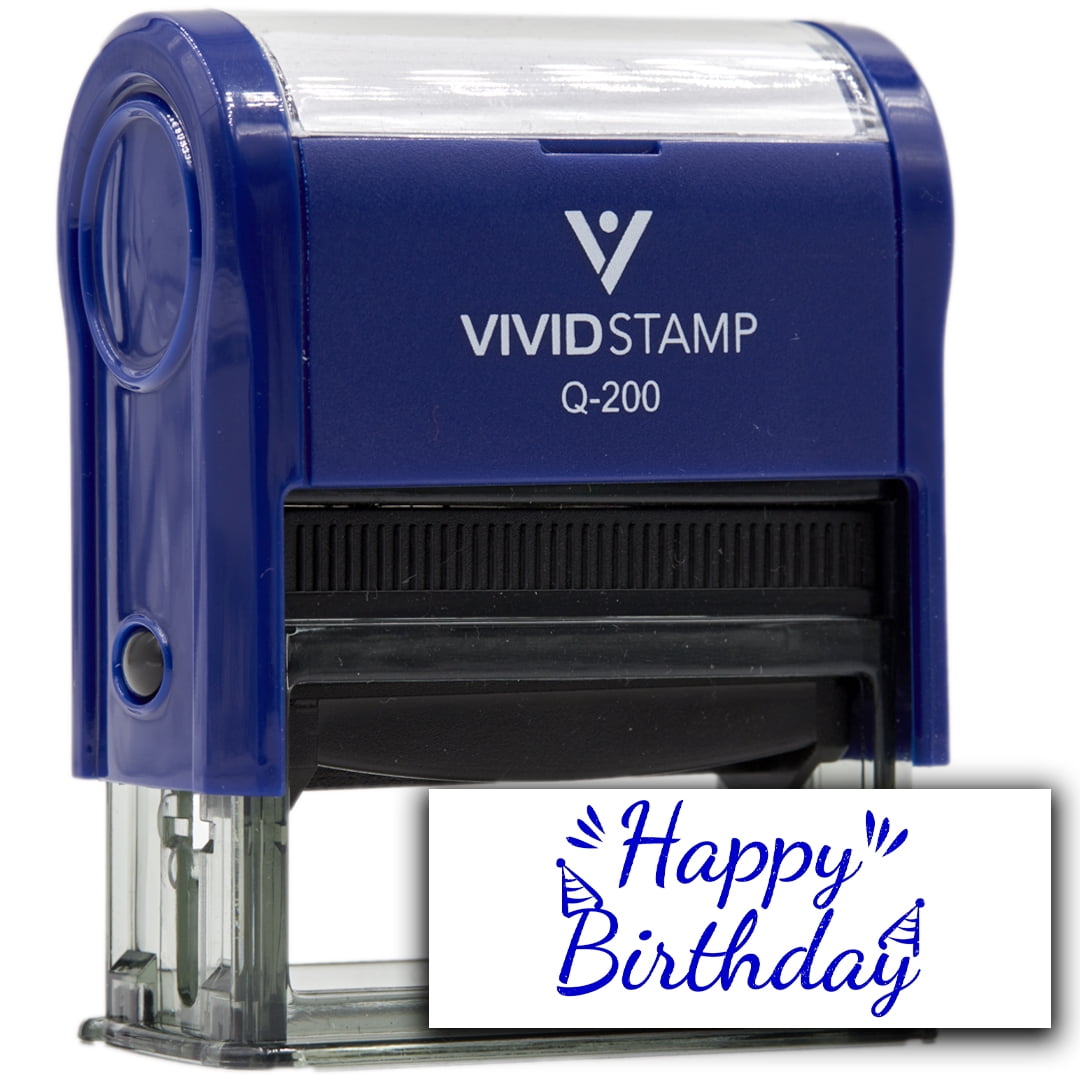 All Quality Happy Birthday Self-Inking Rubber Stamp | Family & Friends ...