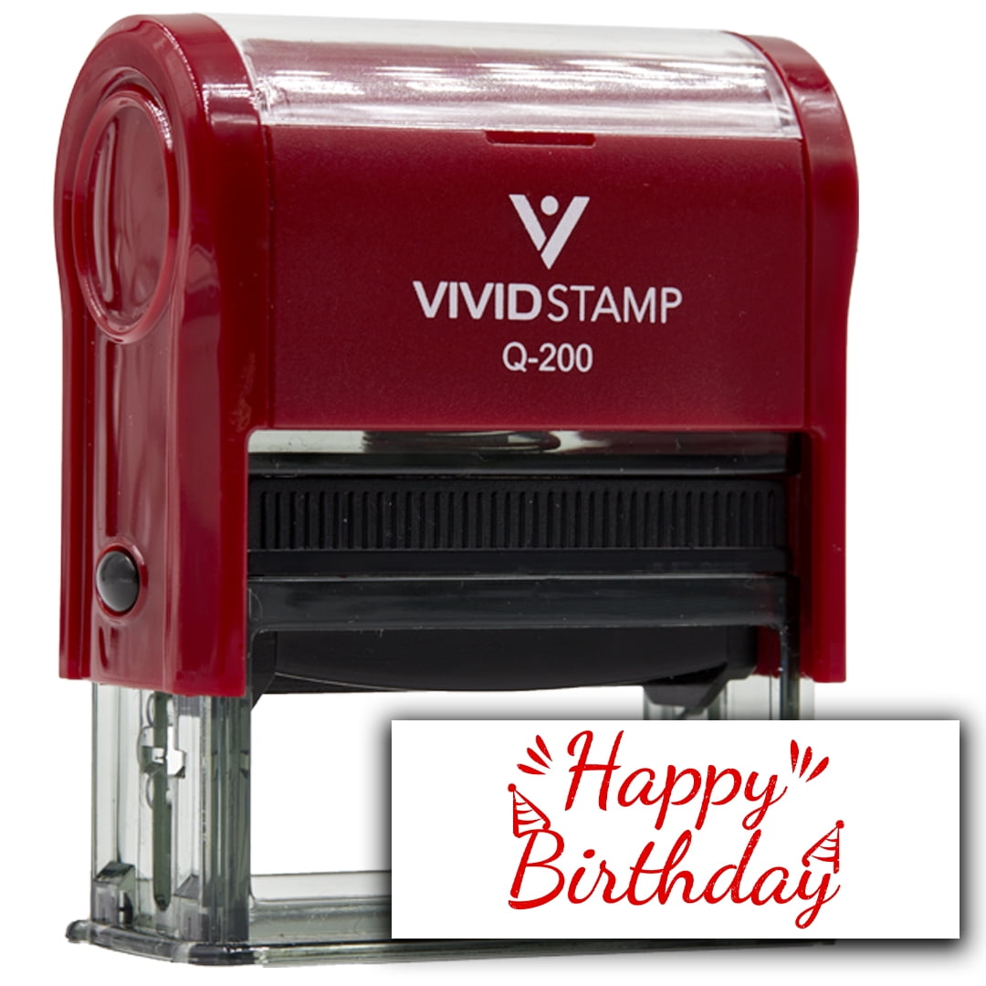 All Quality Happy Birthday Self-Inking Rubber Stamp | Family & Friends ...