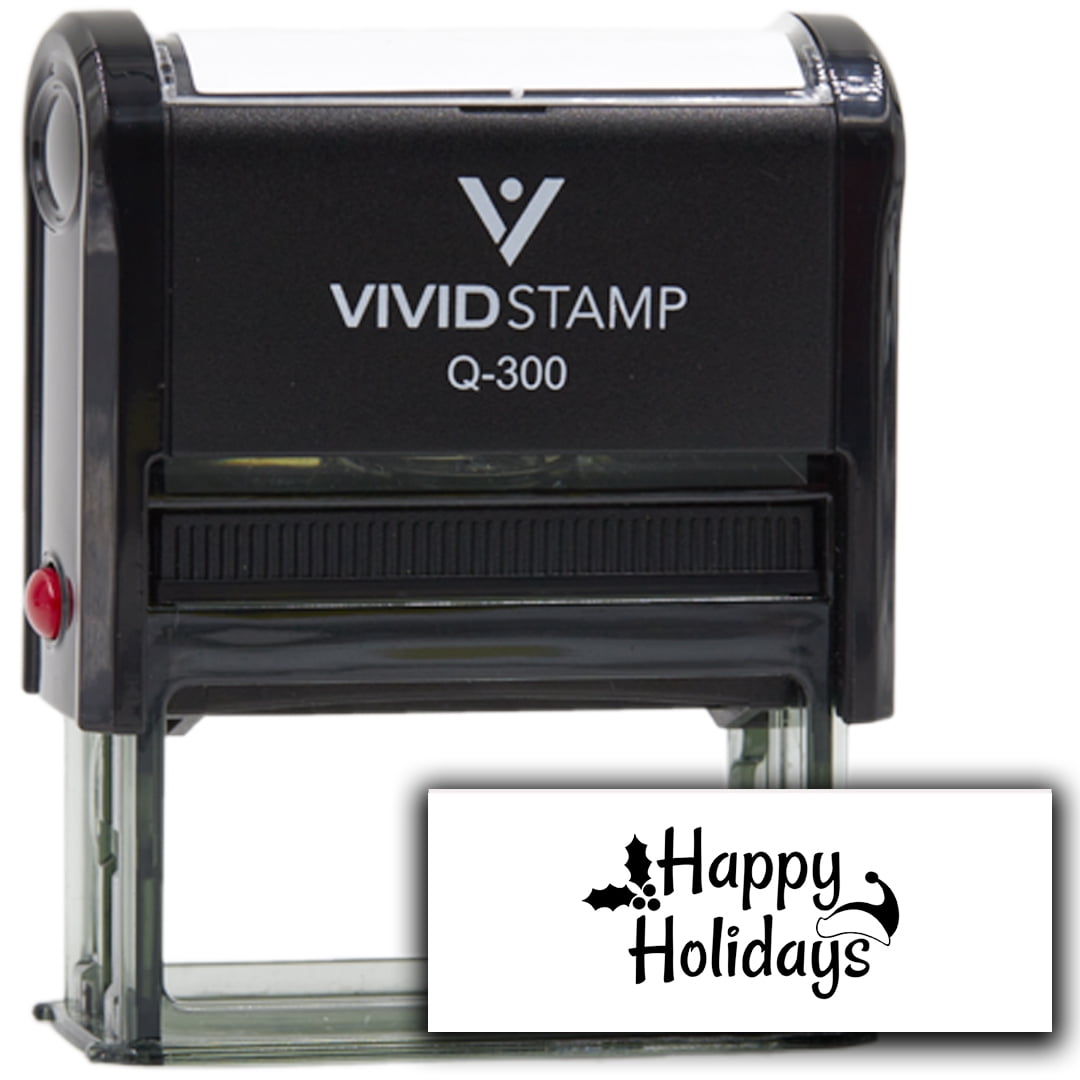 All Quality Happy Holidays Self-Inking Rubber Stamp | Christmas Gift ...
