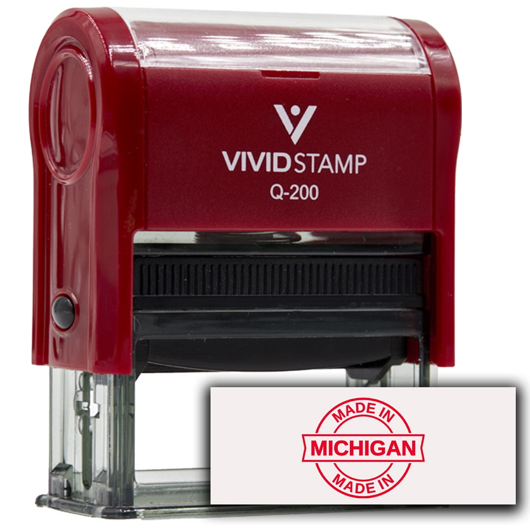 All Quality Made In Michigan Self-Inking Rubber Stamp (Red Ink) - Q-200 ...