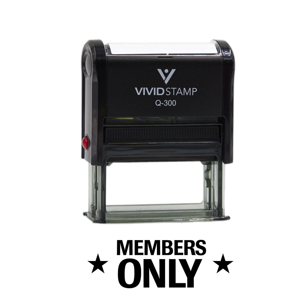 All Quality Members Only Self-Inking Rubber Stamp | Professional ...