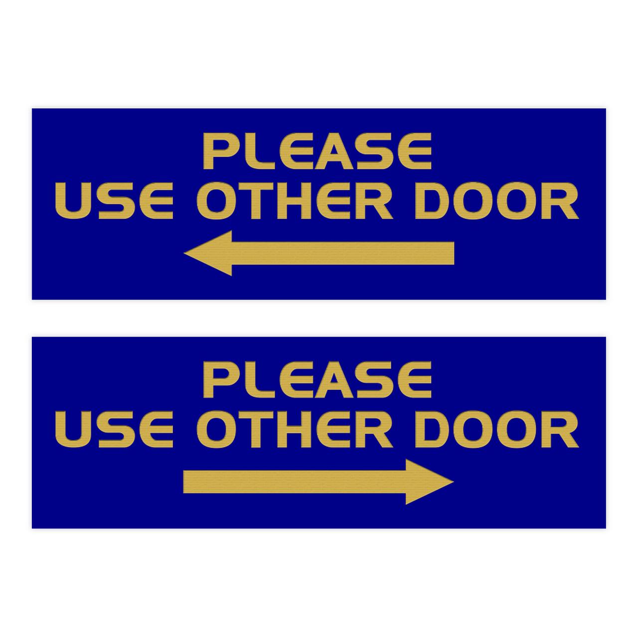 All Quality PLEASE USE OTHER DOOR Sign - (Right Arrow) (Dark Brown ...