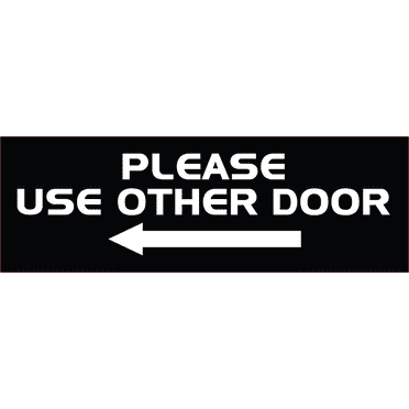 All Quality Classic Vertical Push Pull Door Sign (Black) - Medium ...