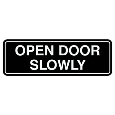 Fun Horizontal Push Pull Door Sign (Brushed Gold) - Large - Walmart.com