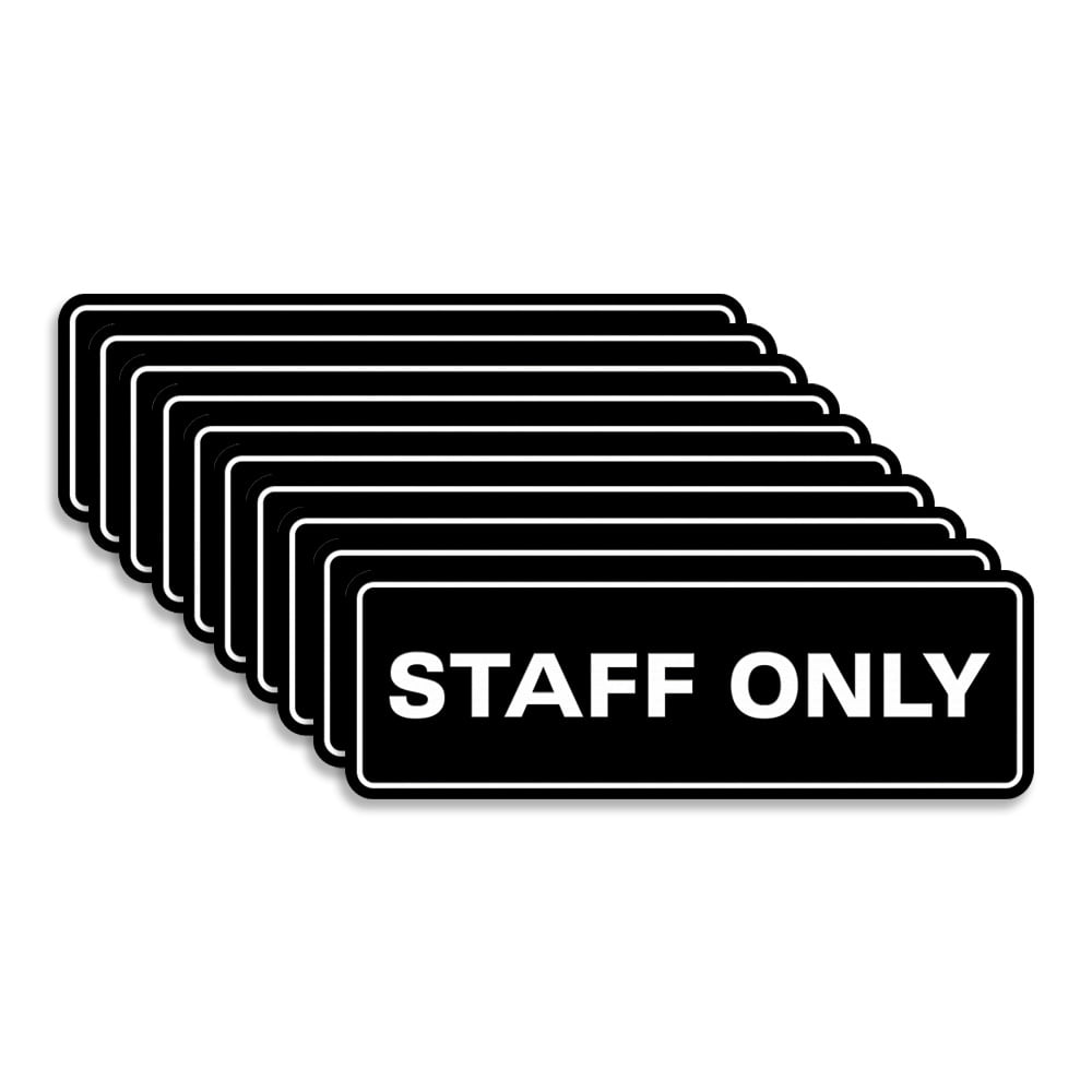 All Quality Standard Staff Only Wall or Door Sign | Easy Installation ...