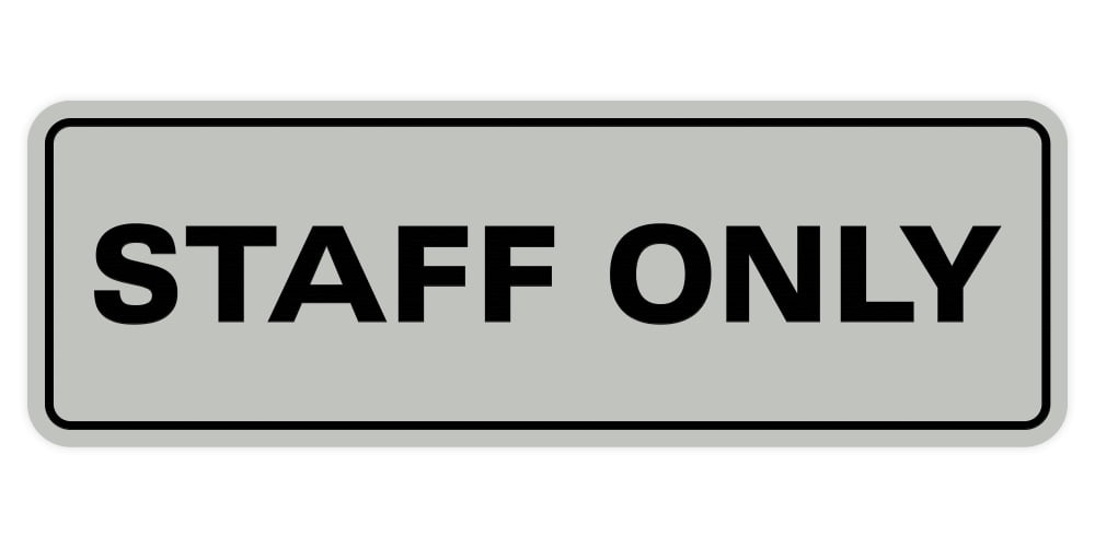 All Quality Standard Staff Only Wall or Door Sign | Easy Installation ...