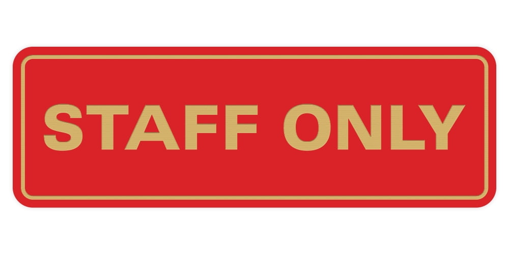 All Quality Standard Staff Only Wall or Door Sign | Easy Installation ...