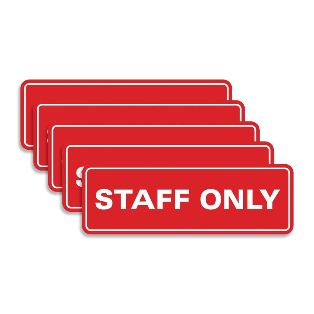 All Quality Standard Staff Only Wall or Door Sign | Easy Installation ...