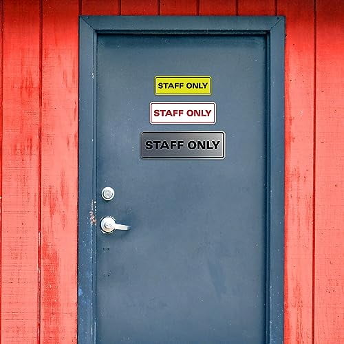 All Quality Standard Staff Only Wall or Door Sign | Easy Installation ...