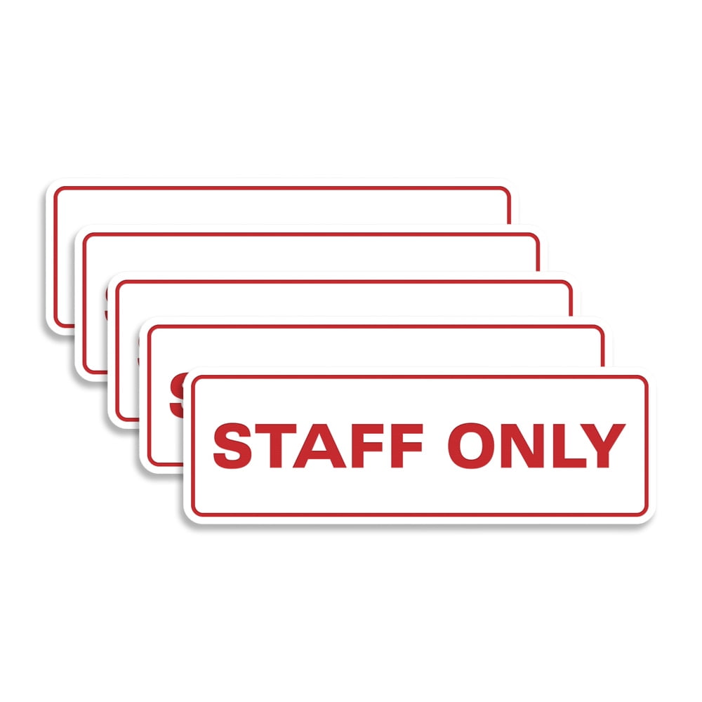 All Quality Standard Staff Only Wall or Door Sign | Easy Installation ...