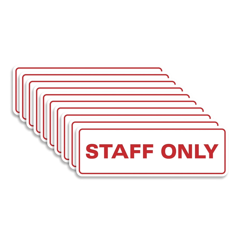 All Quality Standard Staff Only Wall or Door Sign | Easy Installation ...