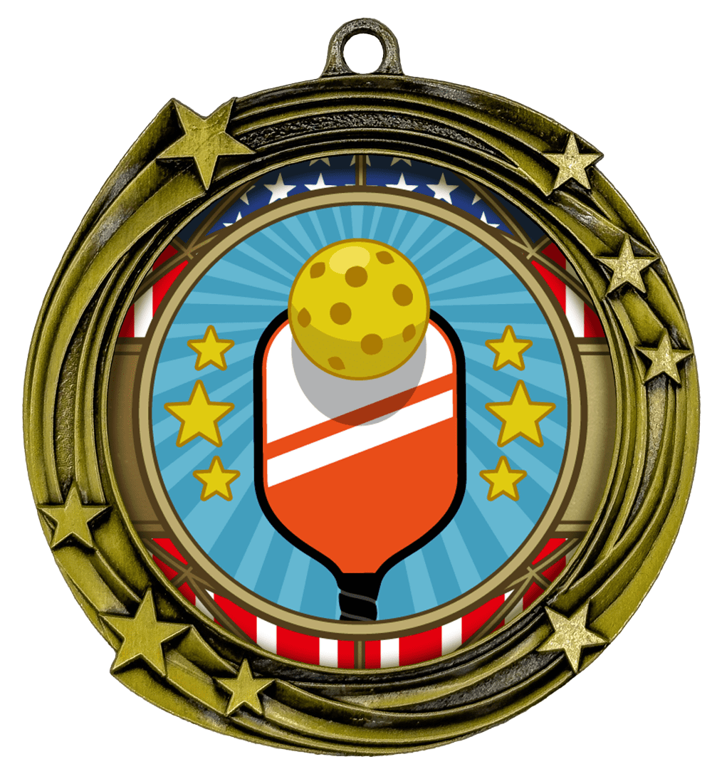 All Quality Stars Design Pickleball Medal - 1st, 2nd, 3rd Place - 3 ...