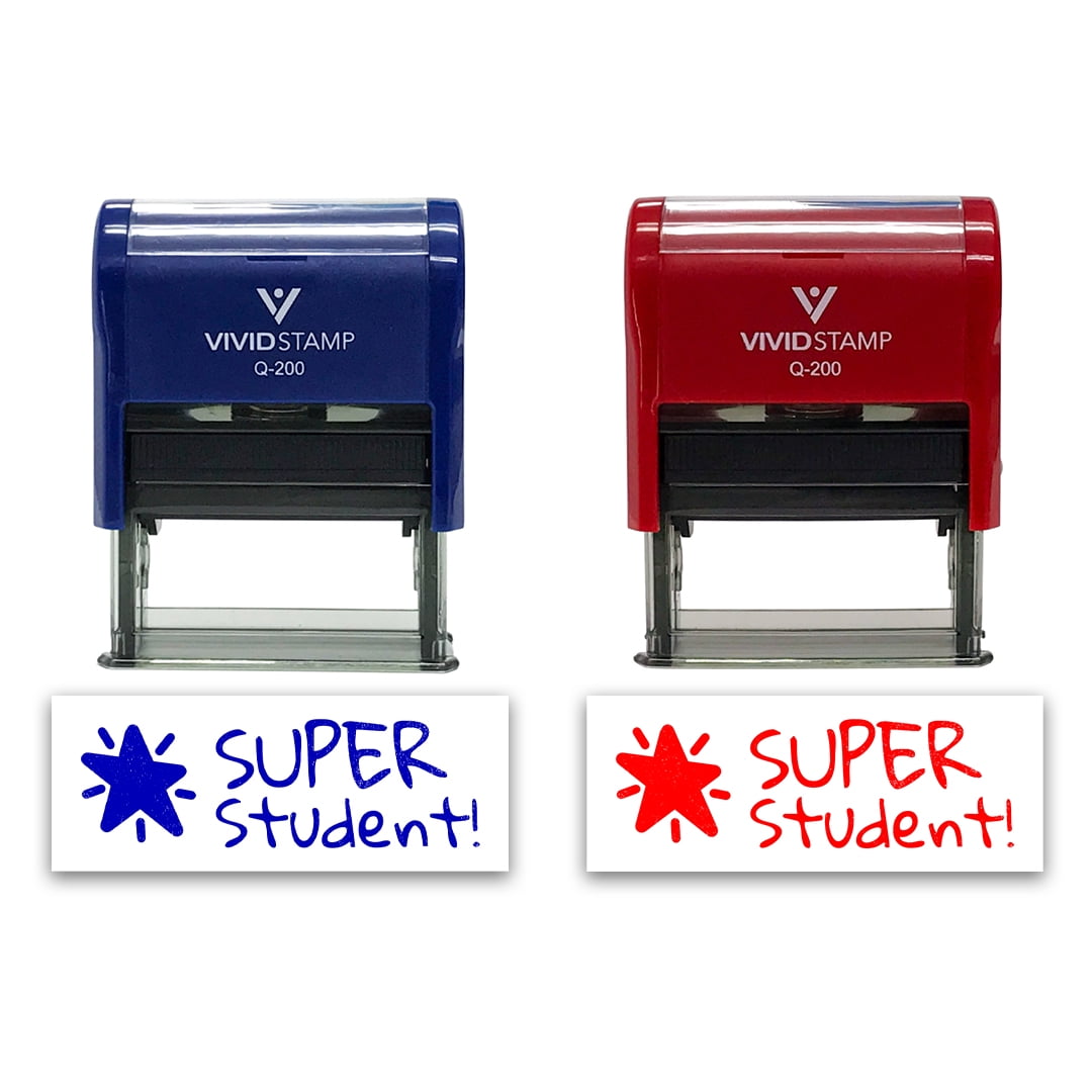 All Quality Super Student! Self-Inking Rubber Stamp Motivational ...