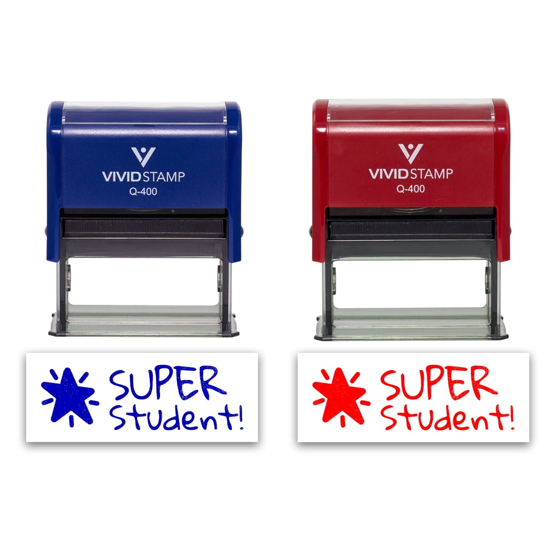 All Quality Super Student! Self-Inking Rubber Stamp Motivational ...