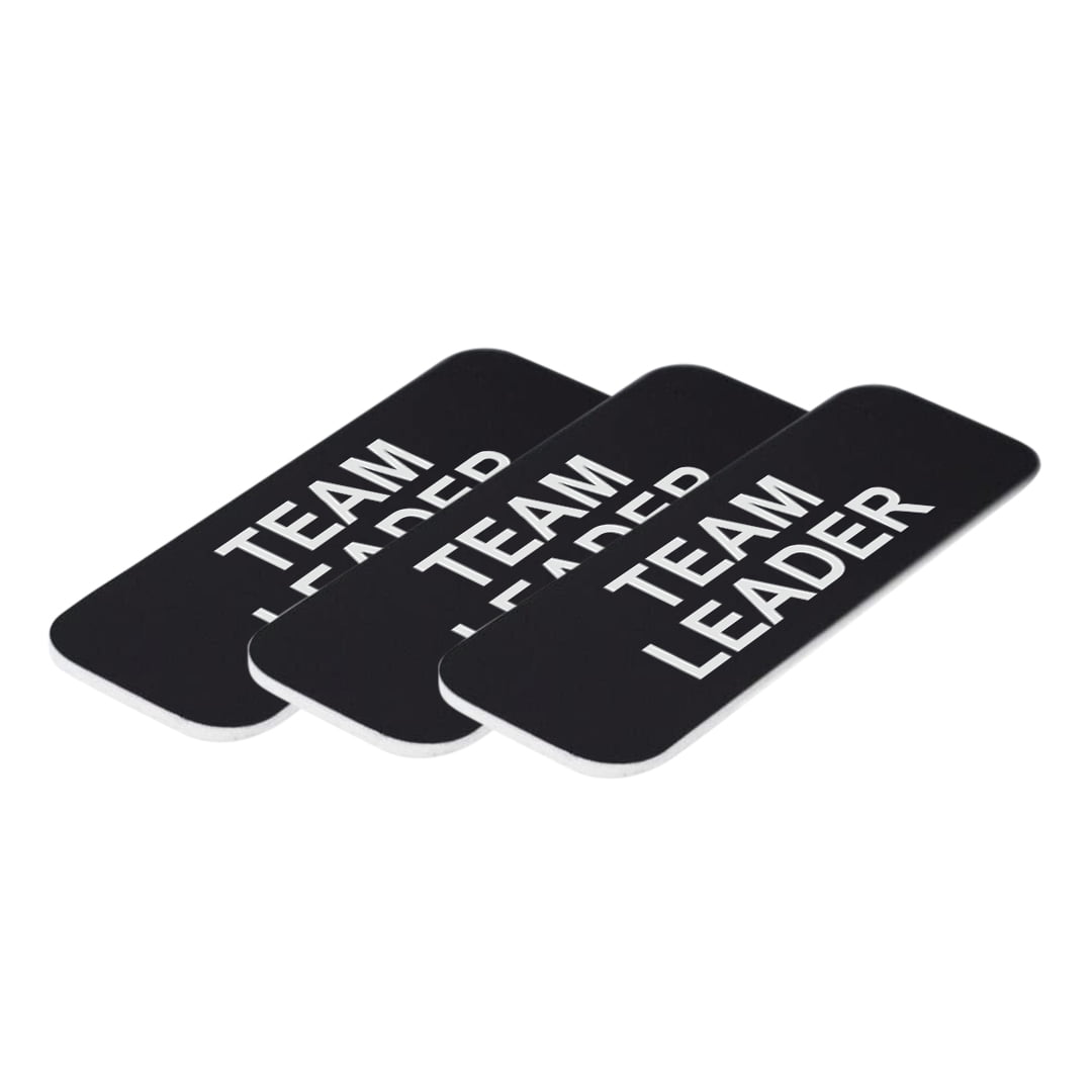 All Quality Team Leader 1 x 3" Name Tag, Black (3 Pack) - Walmart.com