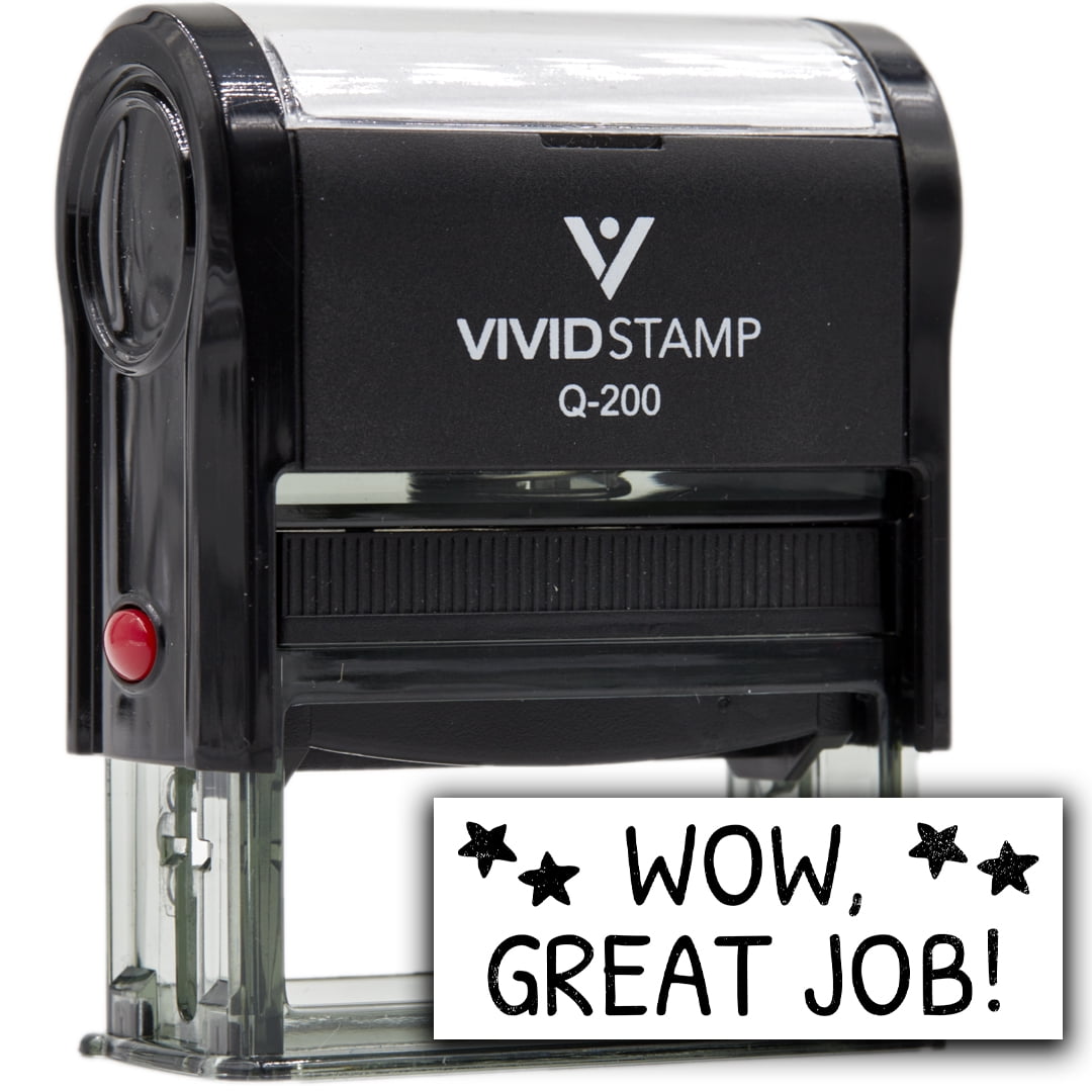 All Quality Wow, Great Job! Self-Inking Rubber Stamp Motivational ...