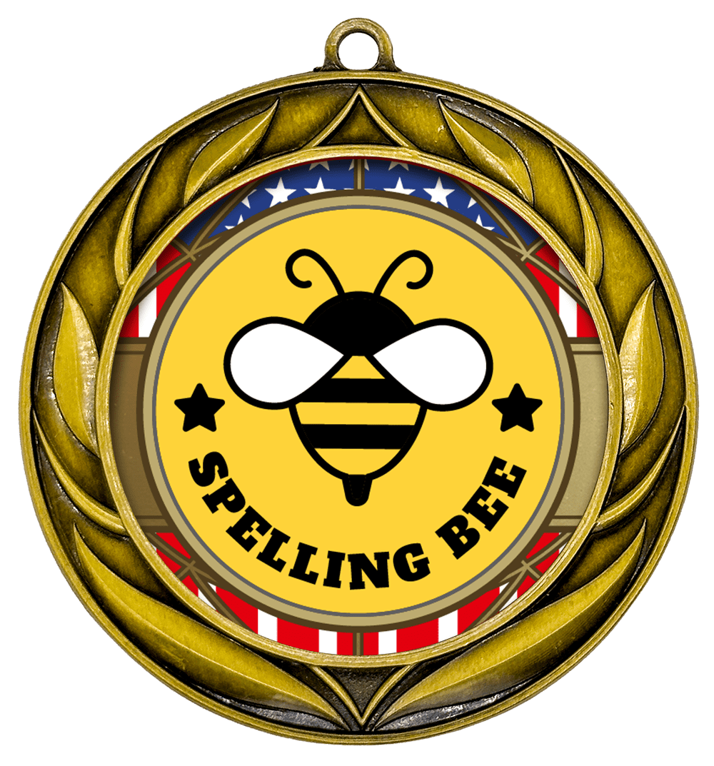 All Quality Wreath Design Spelling Bee Medal | Competition | High ...