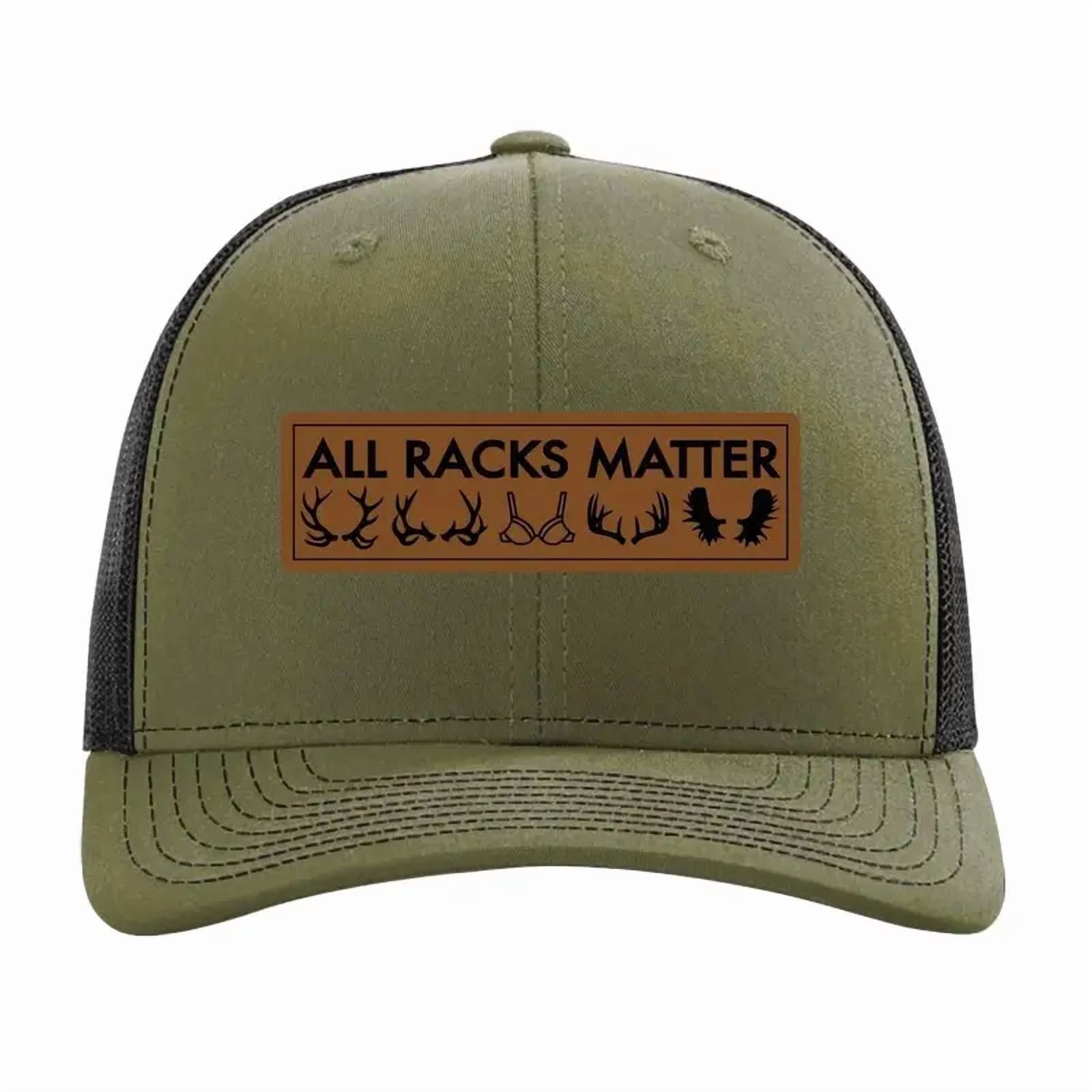All Racks Matter Hat, Gag Cap, Deer Hunting Cap, Hunting Hat, leather ...