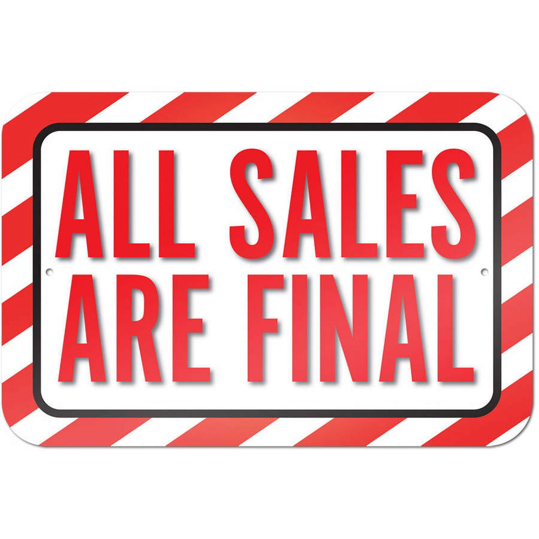 All Sales Are Final Sign - Walmart.com