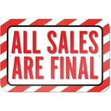 All Sales Are Final Sign - Walmart.com