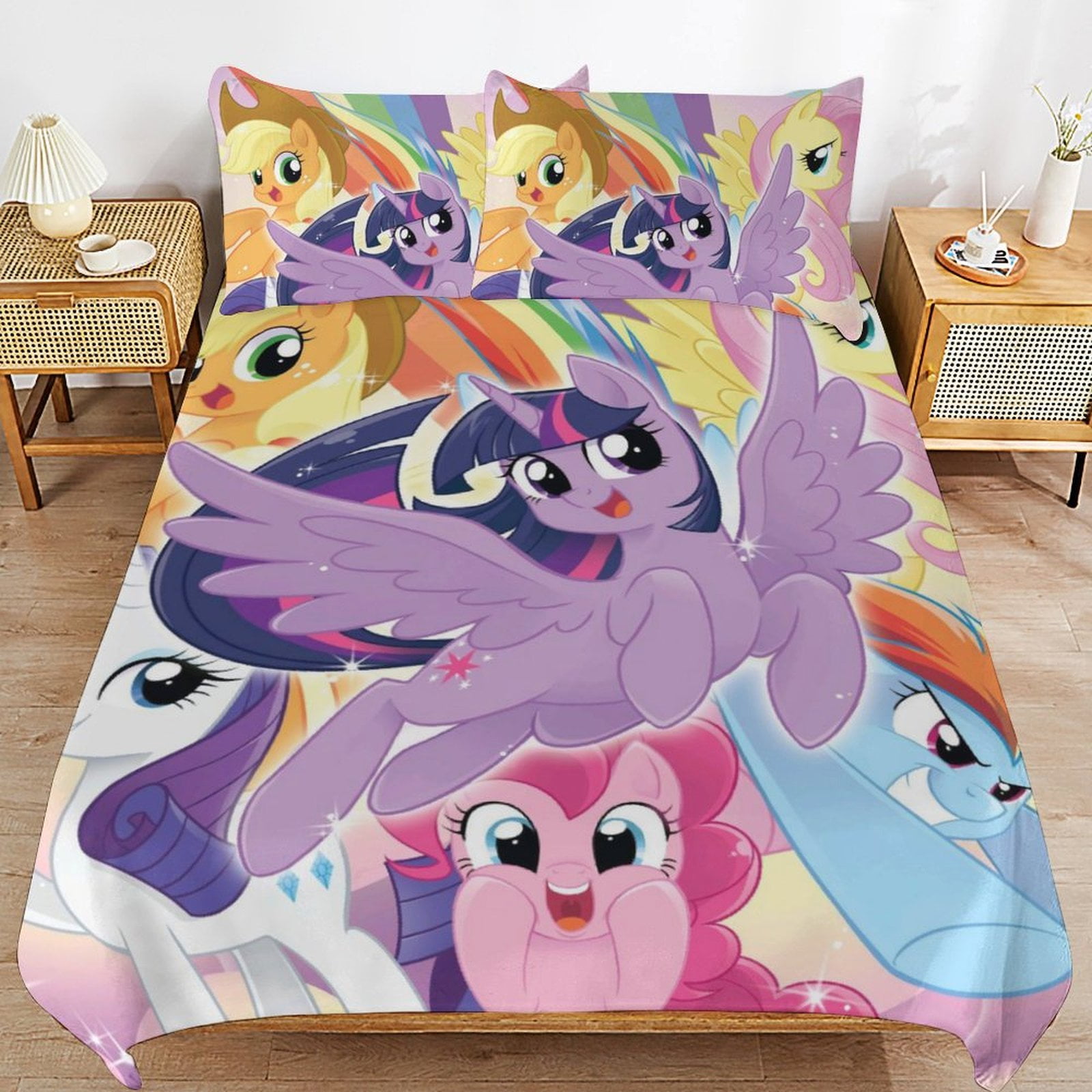 All Season 3-Piece Bedding Comforter Set My Little Pony Duvet Cover ...