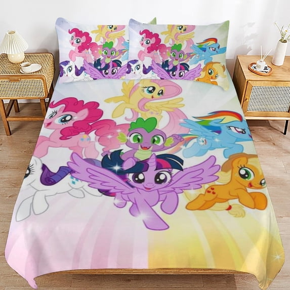 All Season 3-Piece Bedding Comforter Set My Little Pony Duvet Cover ...