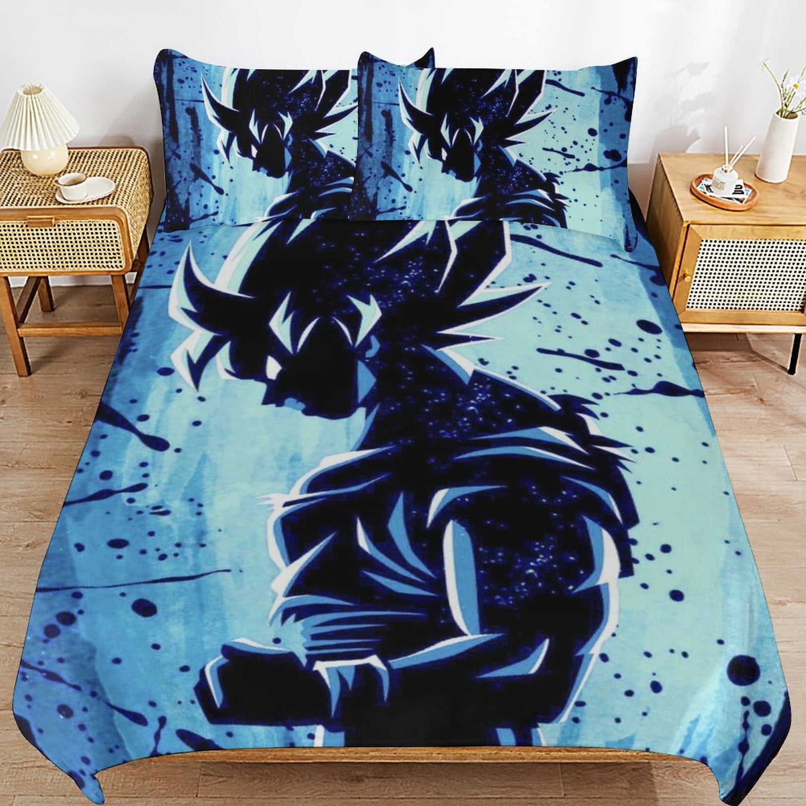All Season 3 Pieces Dragon Ball Bedding Comforter Set Goku Quilt Cover ...