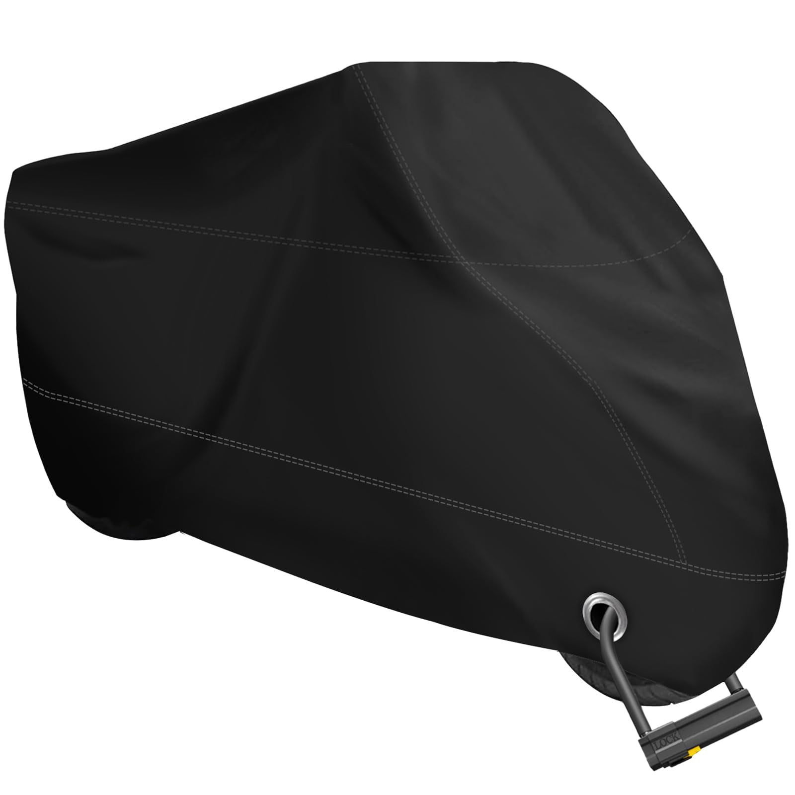 All Season Black Waterproof Sun Motorcycle Cover,Fits up to 108" Motors ...